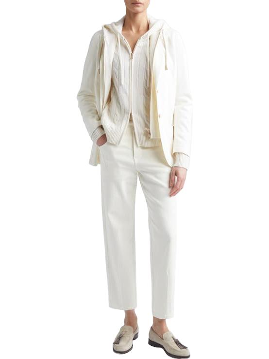 ELEVENTY Virgin Wool Blend Jacket with Hooded Bib